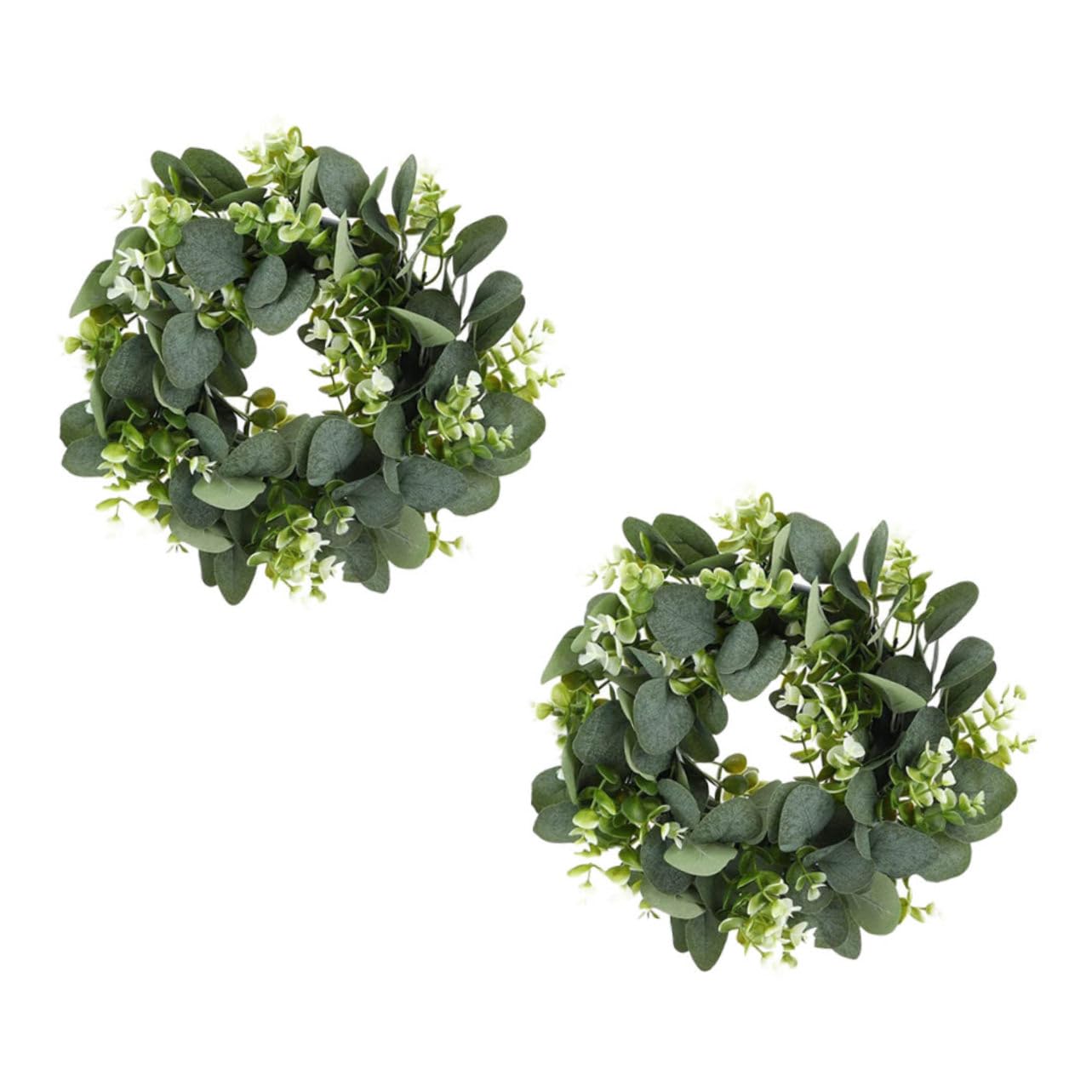 Amazon｜Cabilock 2個 人工花輪 ウェディングガーランド オールシーズンリース モデルスクーター ユーカリハンギングリース シミュレーションリース 屋内 装飾品 青葉 ペンダント ...