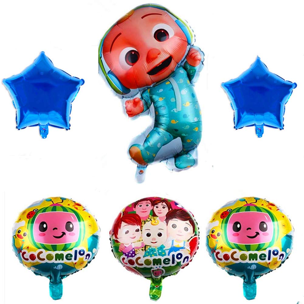 Buy 6 pieces of cocomelon party aluminum foil balloons for cocomelon ...