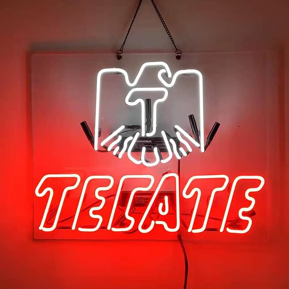 Amazon.com : Tecate Beer Neon Signs Real Glass Neon Bar Signs for Home ...