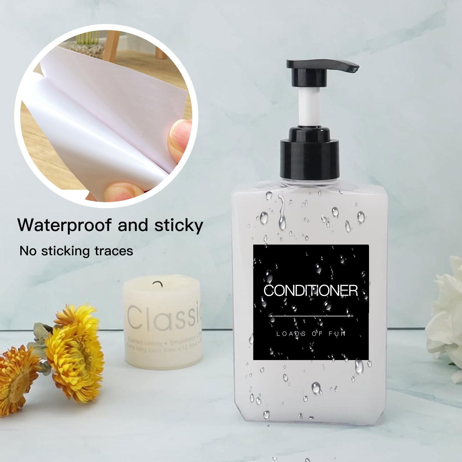 Hand Soap Sticker Label V2croft 36 Waterproof, Minimalist Hand For ...