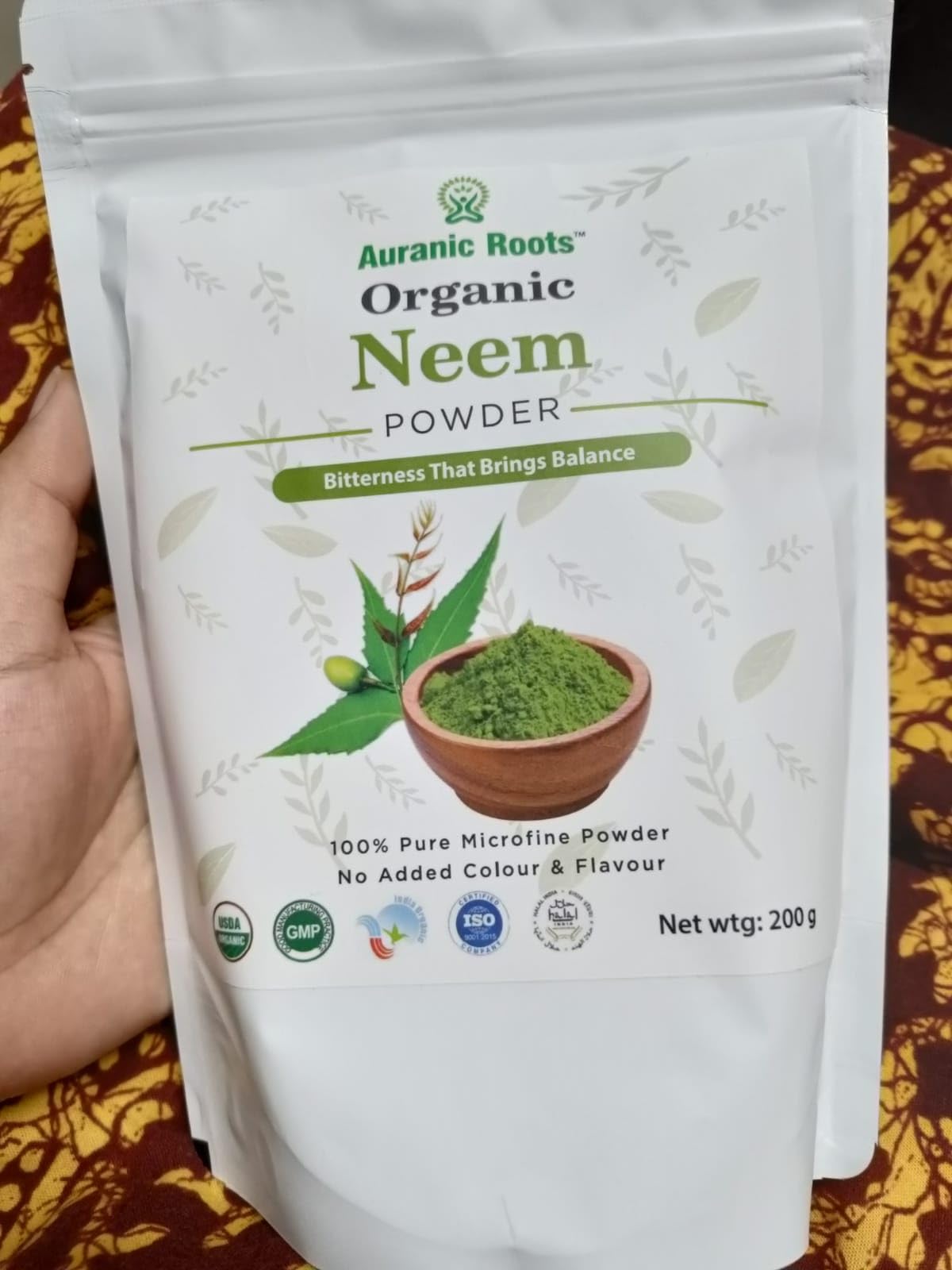 Auranic Roots Organic Neem Powder | Raw Neem Leaf | Perfect for Skin ...