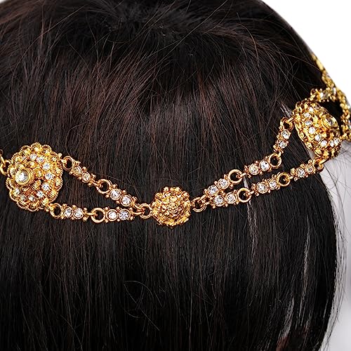 BAAL Traditional Bridal Mathapati for Girls and Women Multicolour ...