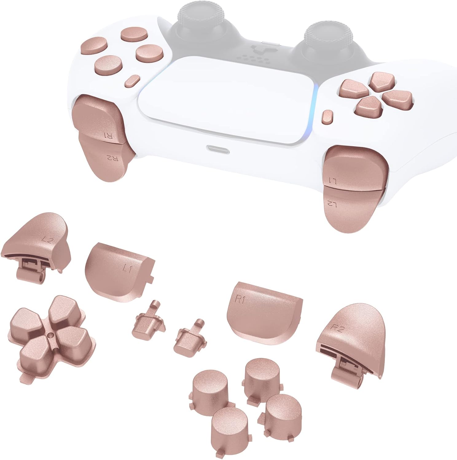 eXtremeRate Ersatz Tasten Knöpfe für ps5 Controller BDM-010 & BDM-020 ...