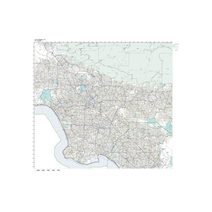 Buy ZIP Code Wall Map of Los Angeles, CA ZIP Code Map Not Laminated ...