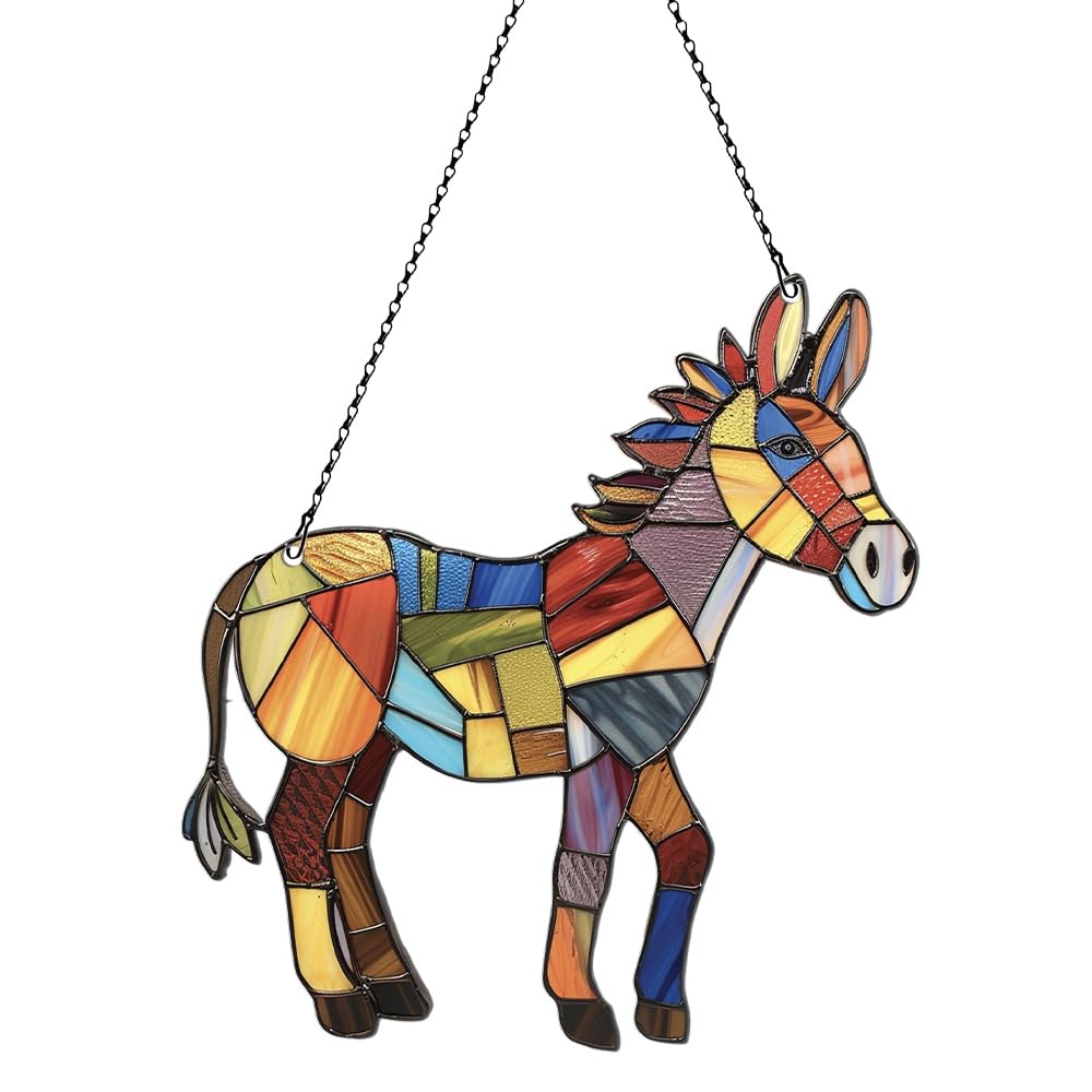 Amazon.com: Donkey Ornament Acrylic Window Hanging, Gift for Farm ...