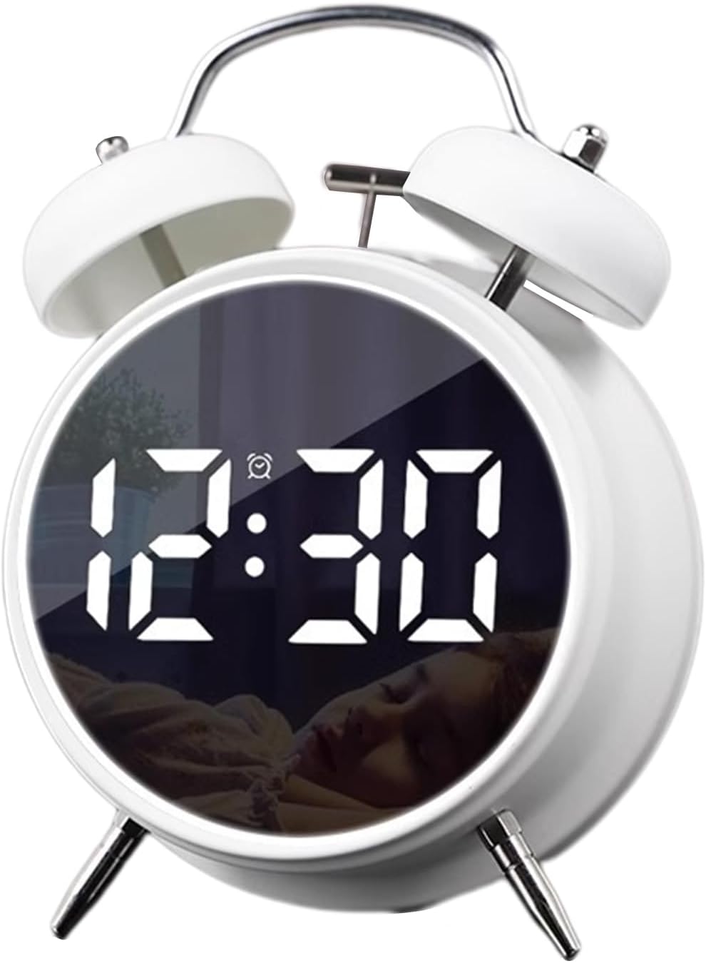 Amazon.com: Digital Small Alarm Clock, 4.5 Inch Double Bell Electronic ...
