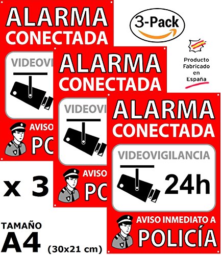 Ofertas cartel disuasorio alarma - Compra barato en Clizu