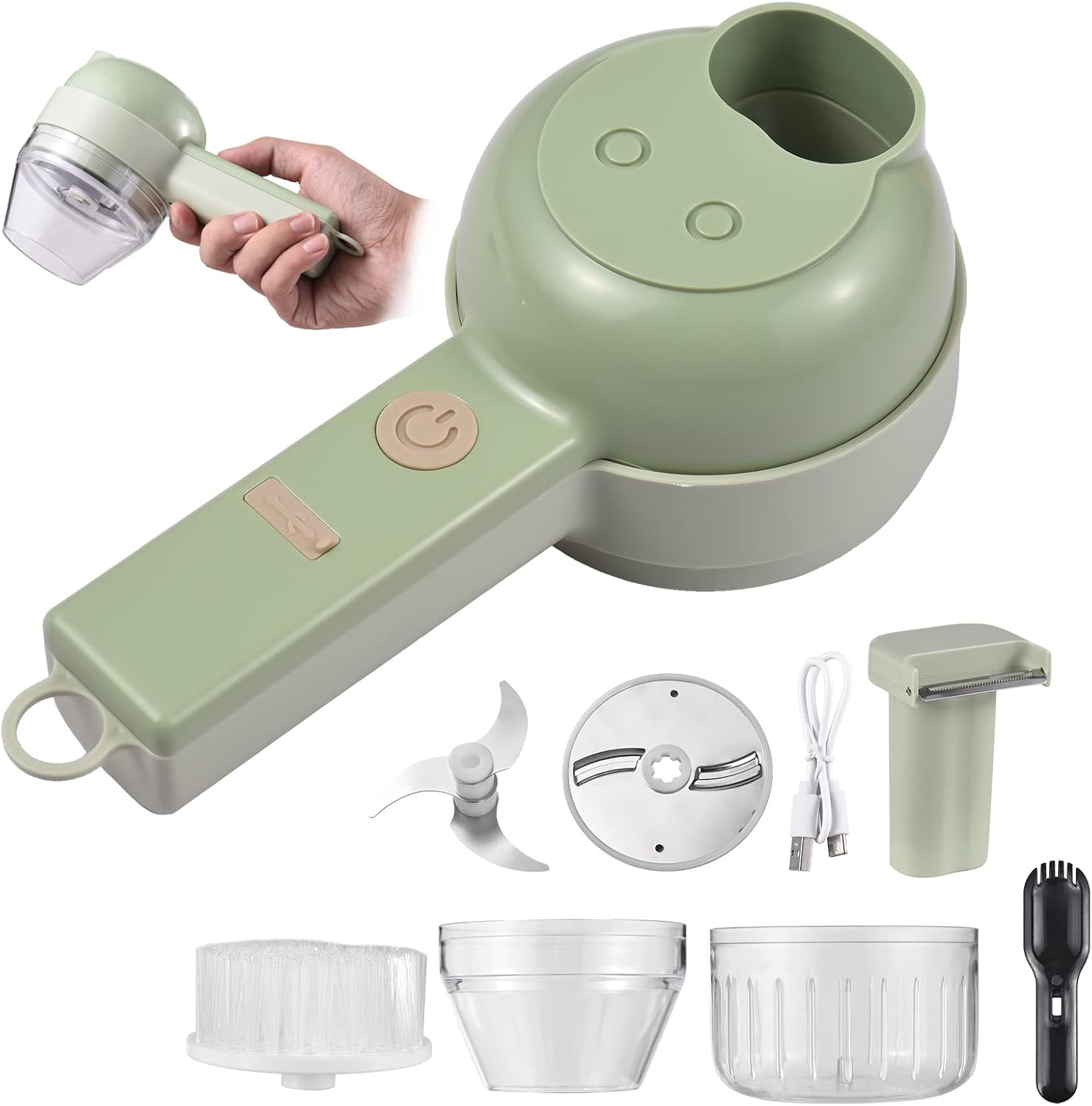 Vegetable Chopper 4 in 1 Handheld Electric Food Chopper Set Wireless ...