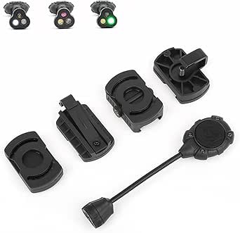 Amazon.com: rdzzwxw Tactical Helmet Light with White Green IR LED Task ...