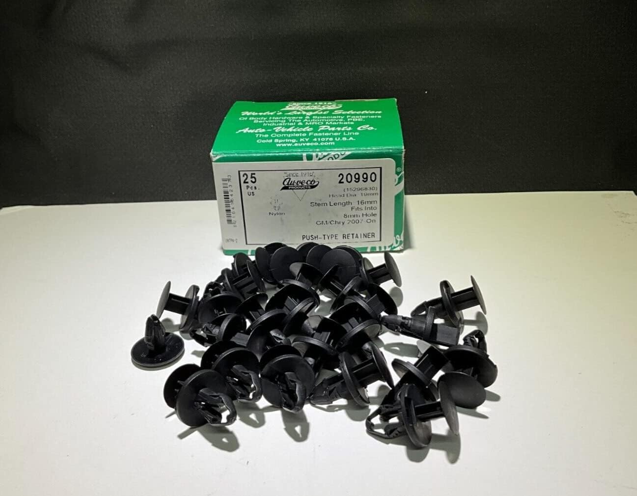 Amazon.com: 25 Compatible with Auveco 20990 Push-Type Retainers for GMM ...
