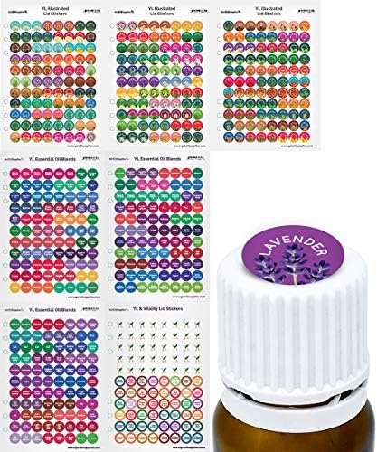 Amazon.com: 12 Sheets 2520 Pcs Essential Oils Labels Bottle Cap Lid ...