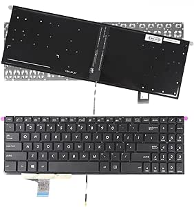 Teclado de repuesto para laptop compatible con ASUS N580 N580V N580VD N580VN N580GD negro ...