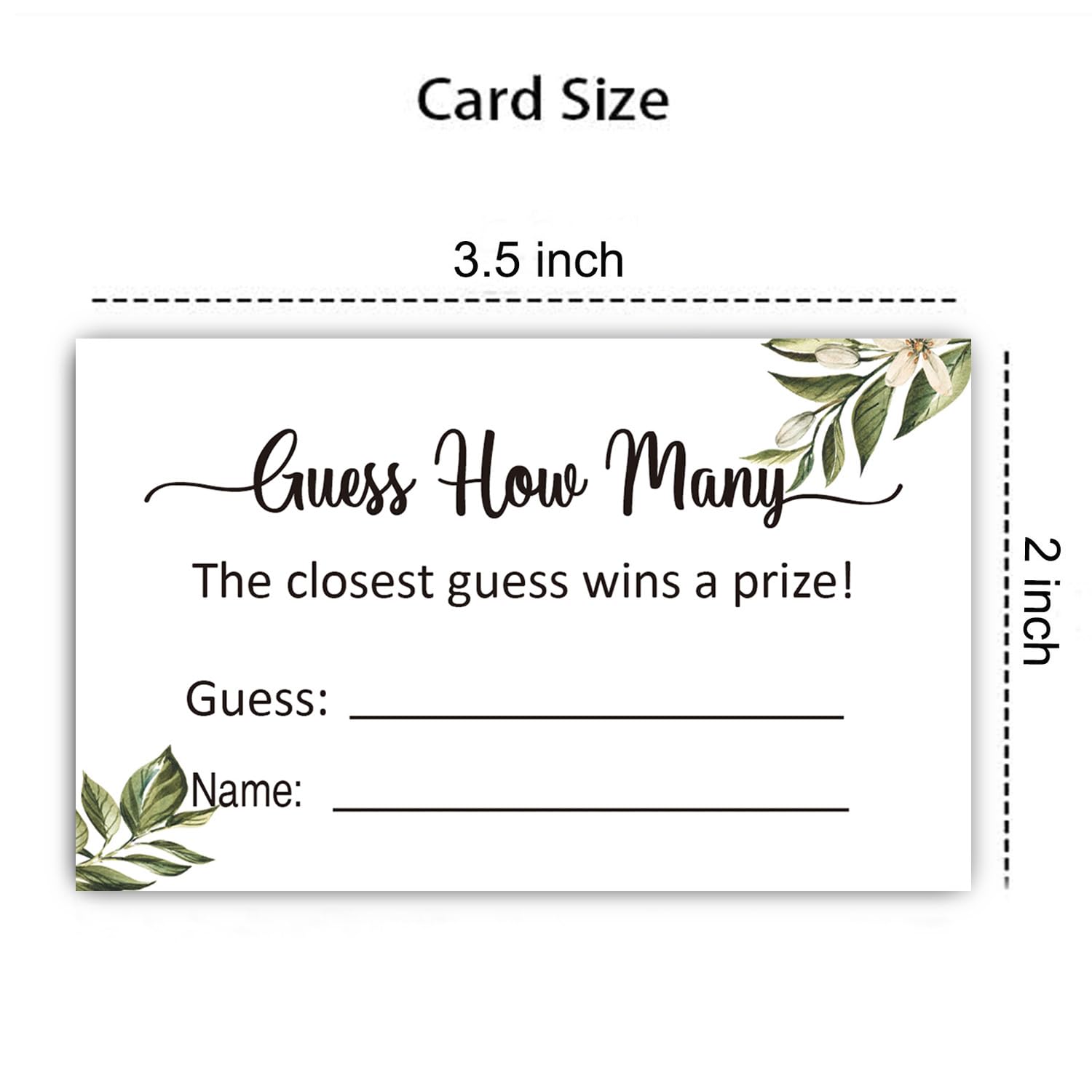 Guess How Many Printable Template Free
