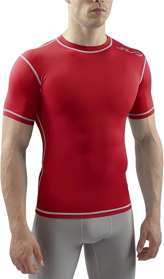 Sub Sports Dual Men's Compression Baselayer Short-Sleeved Top - Red, XX ...