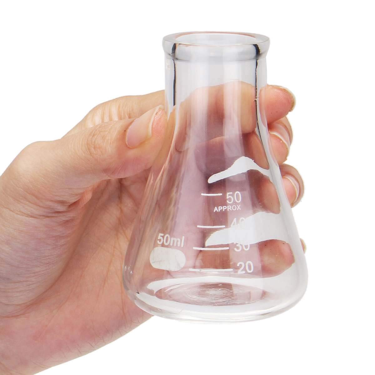 Erlenmeyer Flask 2000ml 1 Piece 100ml Transparent Blue Line Measuring ...