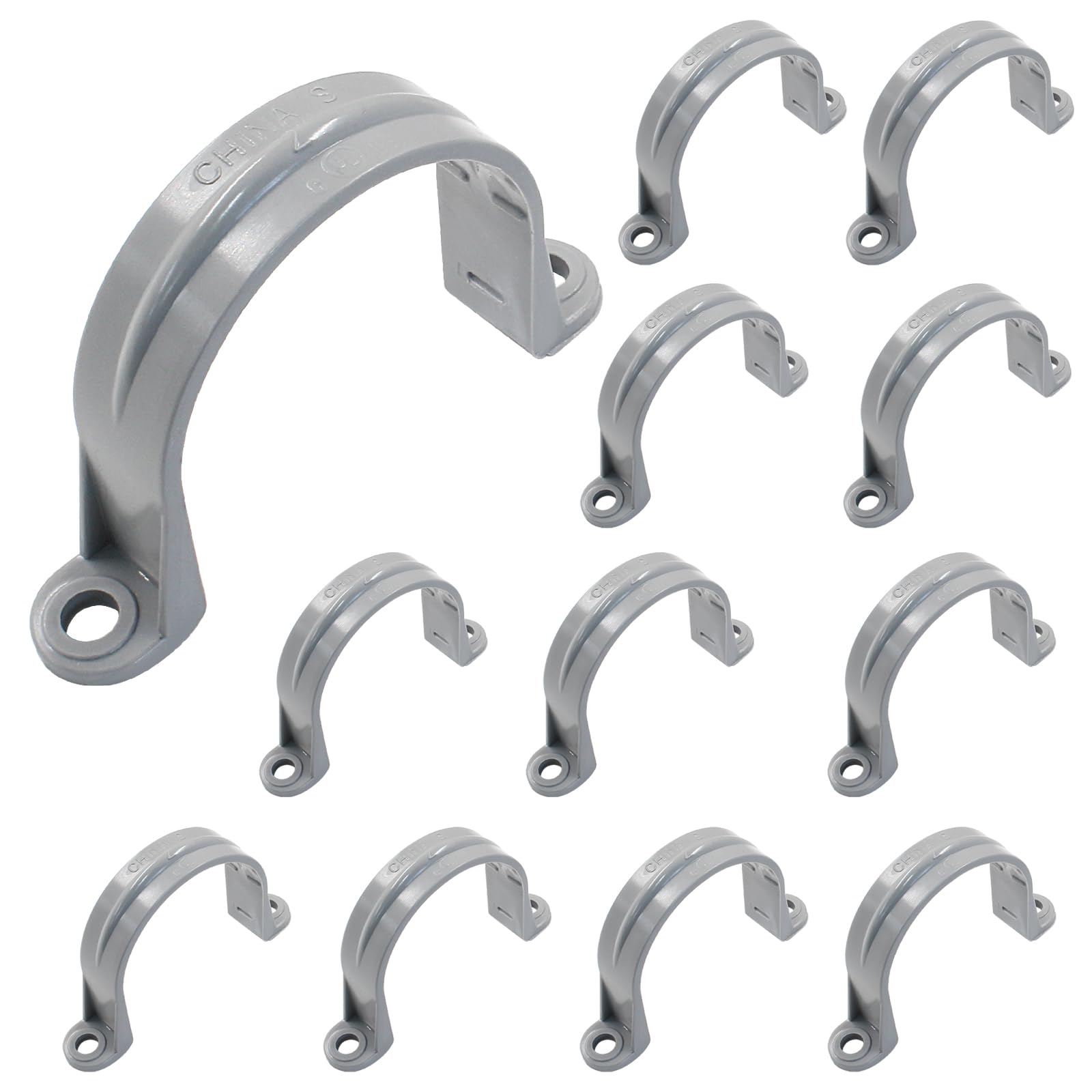 Buy Murtenze 2 Inch PVC Pipe Straps, 2 Holes Plastic Conduit Pipe ...