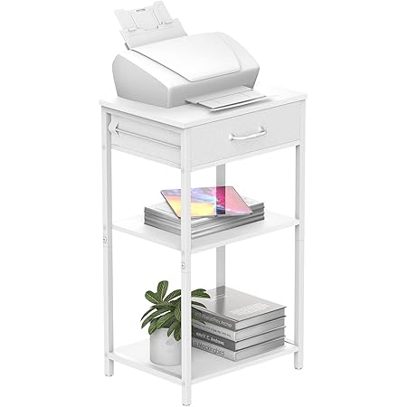 Amazon.com: NOVIMANGO Printer Stand White Printer Rack with Storage ...