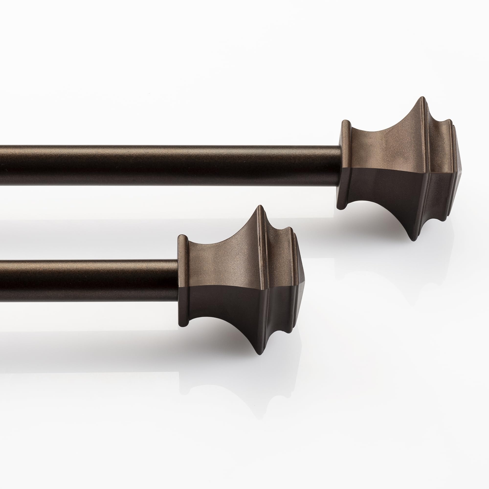 Amazon.com: Deco Window 2 Pack Adjustable Brown Curtain Rods for ...