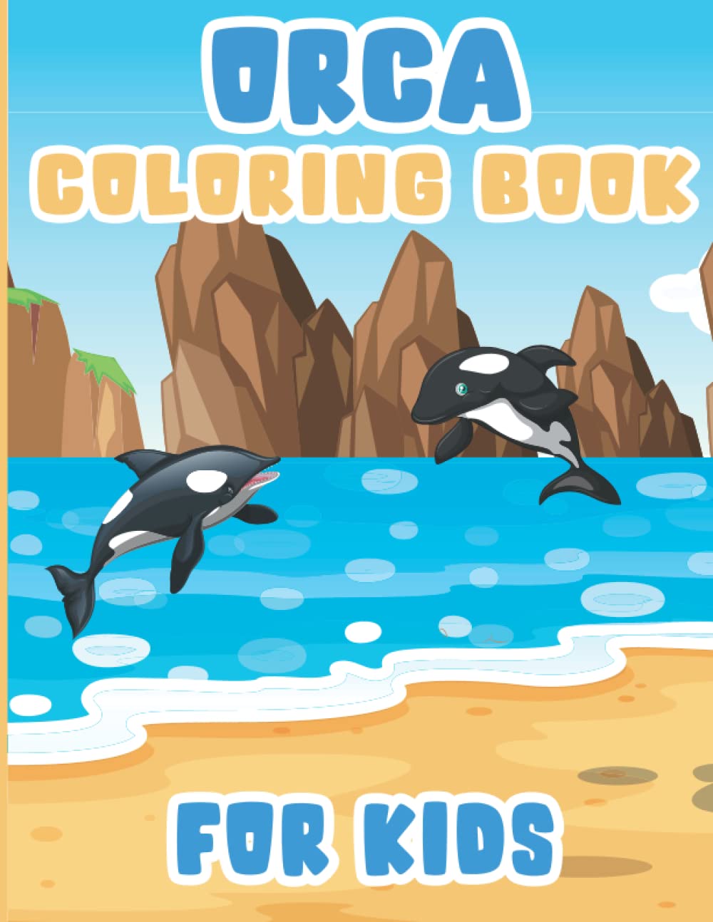 Orca Coloring Book For Kids: Ocean Fish Giant Colouring Pages For ...