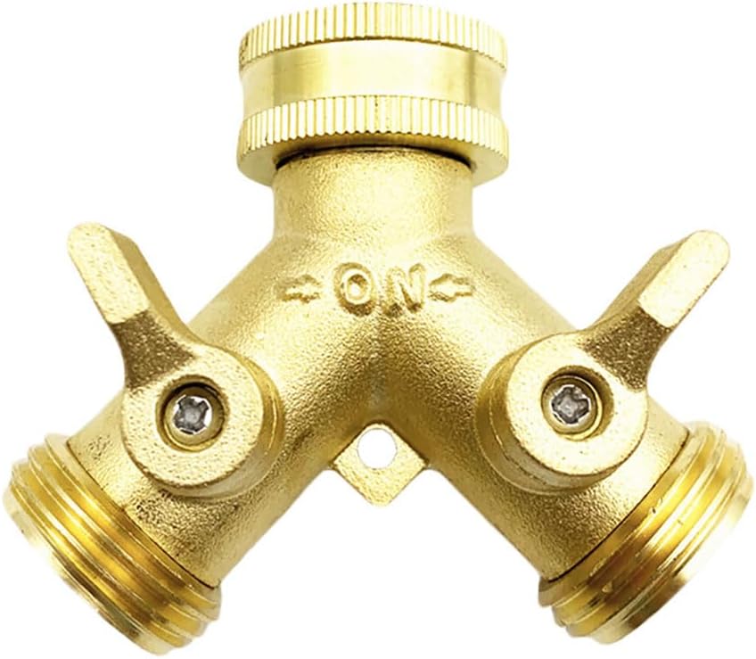 Xingsiyue 2 Way Garden Hose Splitter, Dual Tap Y Hose Connector 3/4 ...