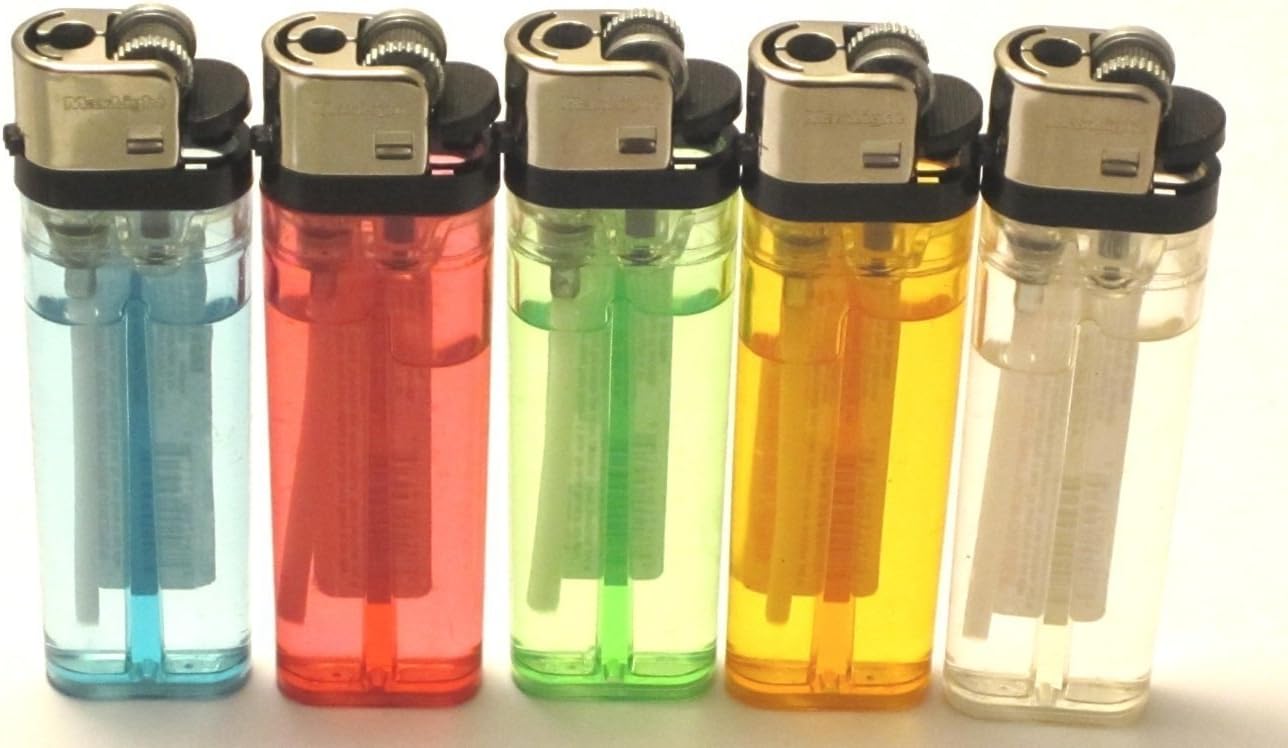 Amazon.com: Disposable Lighters, Butane Filled, Child-Resistant, Sold ...