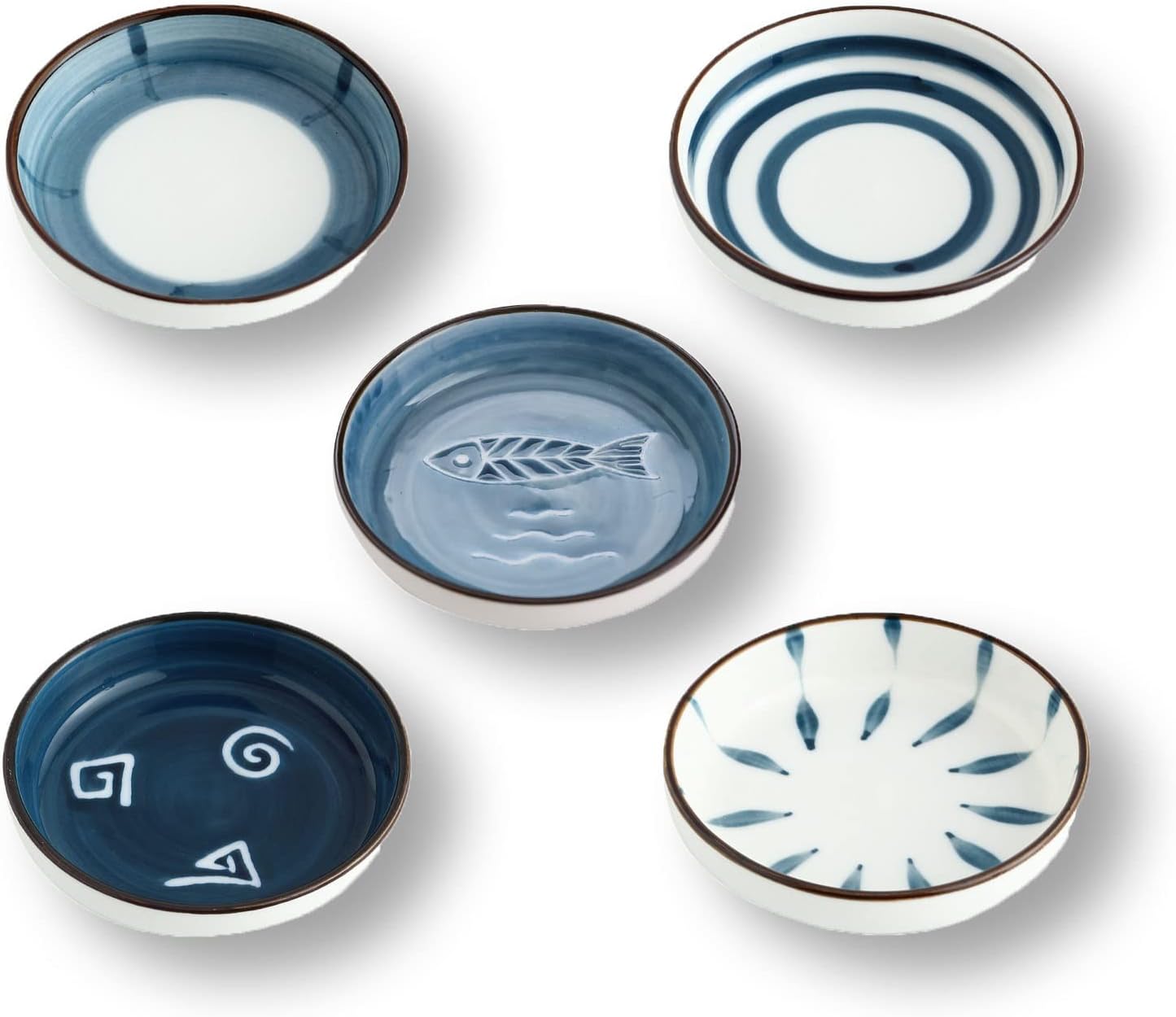 Amazon.com: AmaCielo Dipping Bowls, Japanese Ceramic Soy Sauce Dish, 3 ...