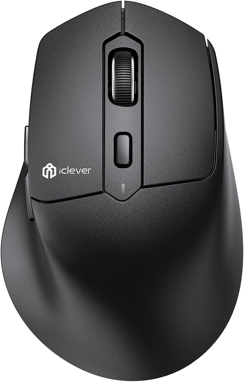 Amazon.com: iClever MD360 Ergonomic Bluetooth Mouse with Mouse Jiggler ...