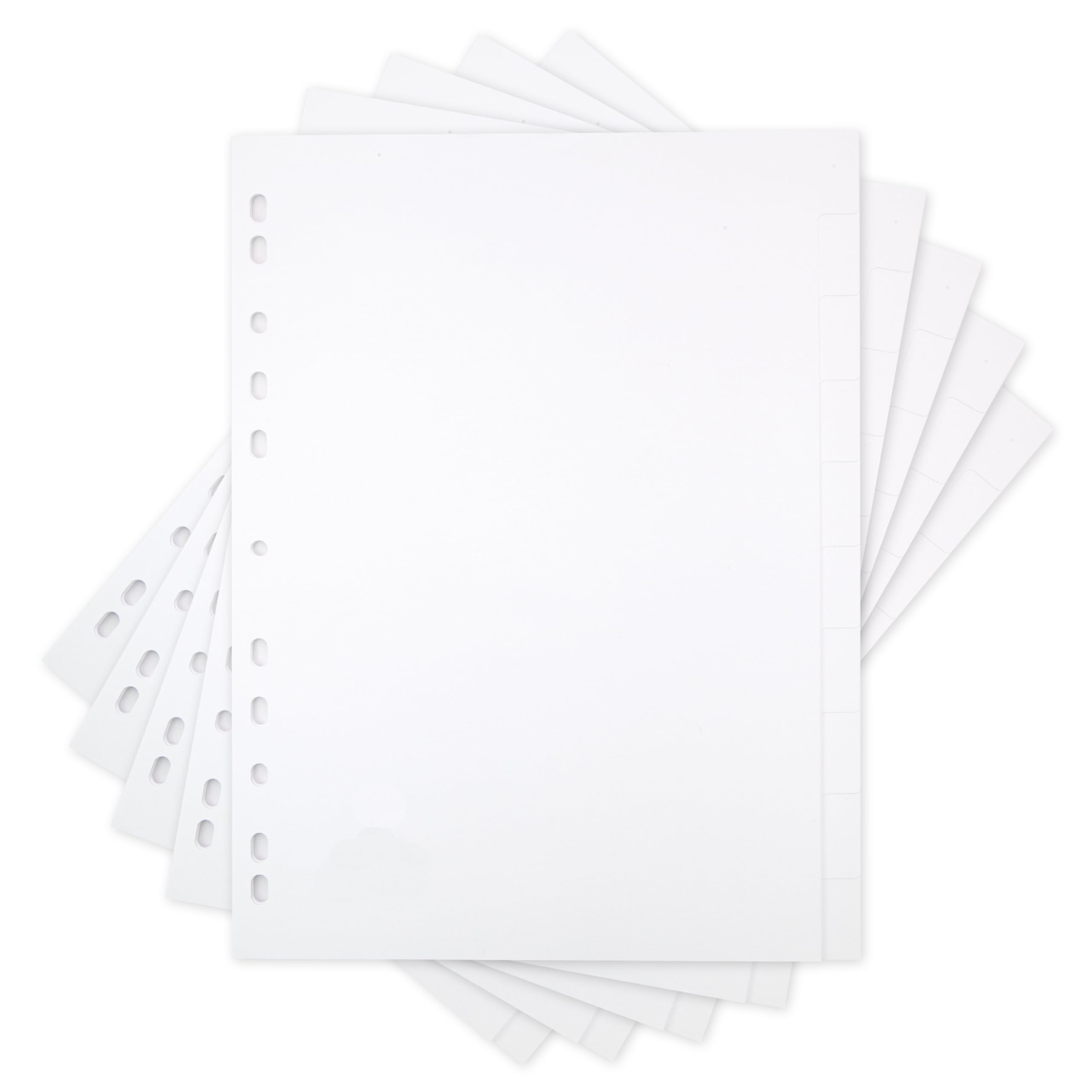 Elba A4 10-Part Card File Dividers, Pack of 5 White Tabbed Folder ...