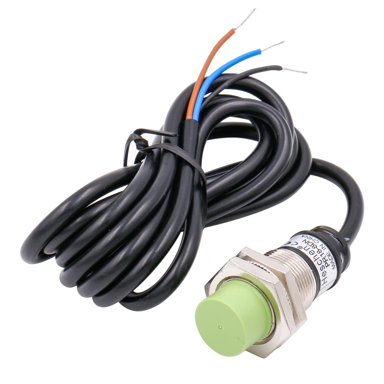 Amazon.co.jp: Heschen M18 誘導近接センサースイッチ PR18-8DN 円筒型検出器 8mm DC12-24V 3線 ...