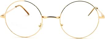 Gold 70s Hippie John Lennon Circle Lens Imagine Groovy Wire Rim Fashion ...