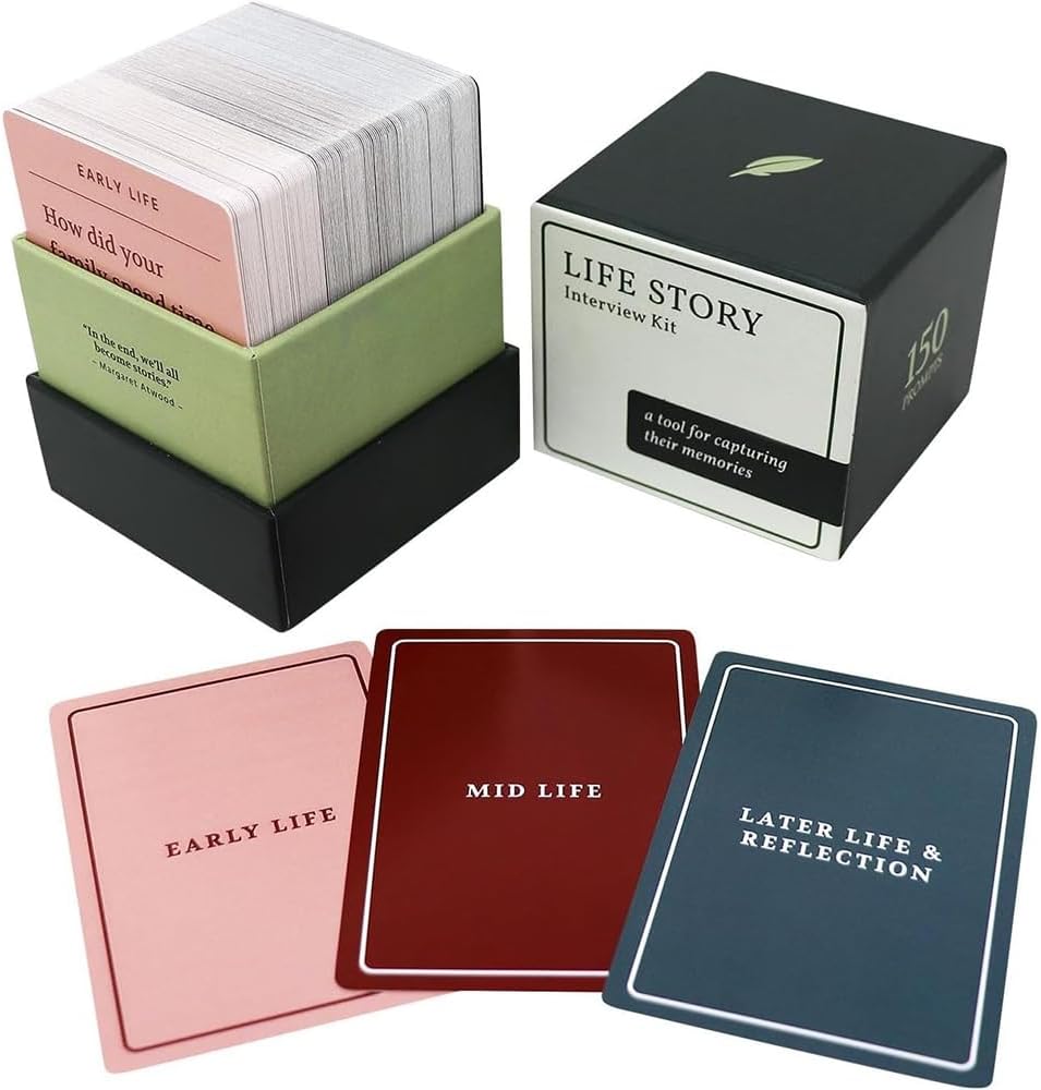 150 Life Story Interview Kit Cards, Conversation Cards Life Story ...