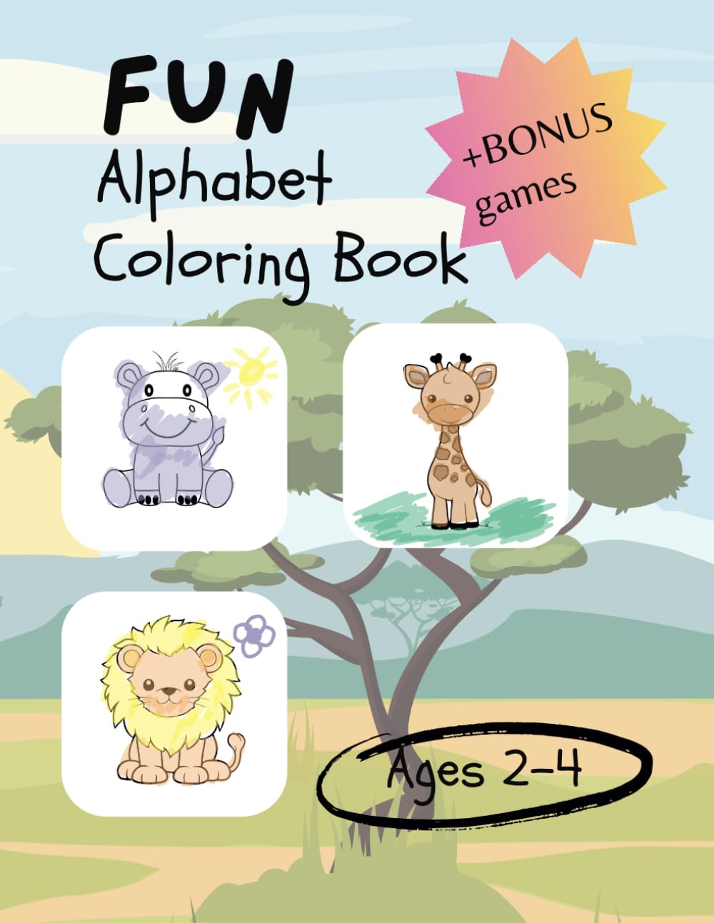 Amazon.com: Fun Alphabet Animals: Coloring Book for Kids (Ages 2-4 ...