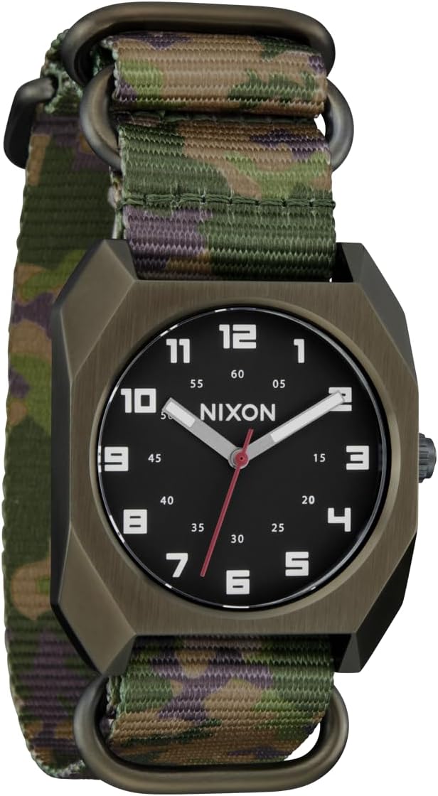 Amazon.com: NIXON Scout A1409 - Dark Olive / Camo - 100m Water Resistant Men's Analog Field ...