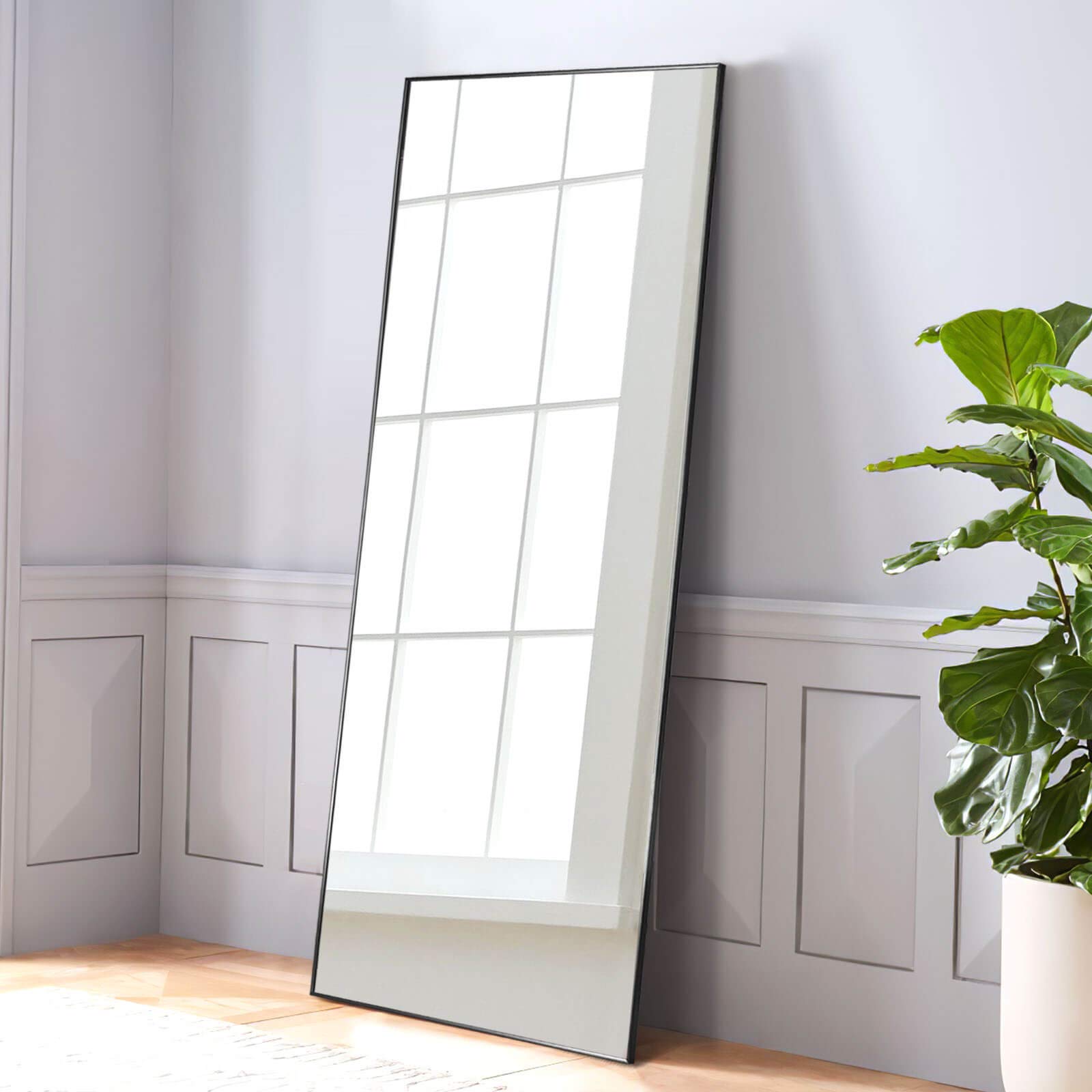 self Full Length Floor Mirror 47"x16" Large Rectangle Wall Mirror Hanging or Leaning Against ...