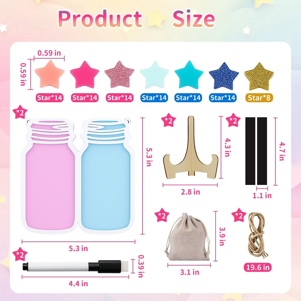 Snapklik.com : 2 Pcs Dual Magnetic Reward Jar, Star Reward Jar For Kids ...