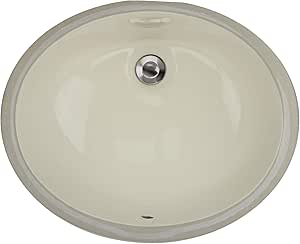 Nantucket Sinks UM-17x14-B-K 17-Inch by 14-Inch Oval Ceramic Undermount ...
