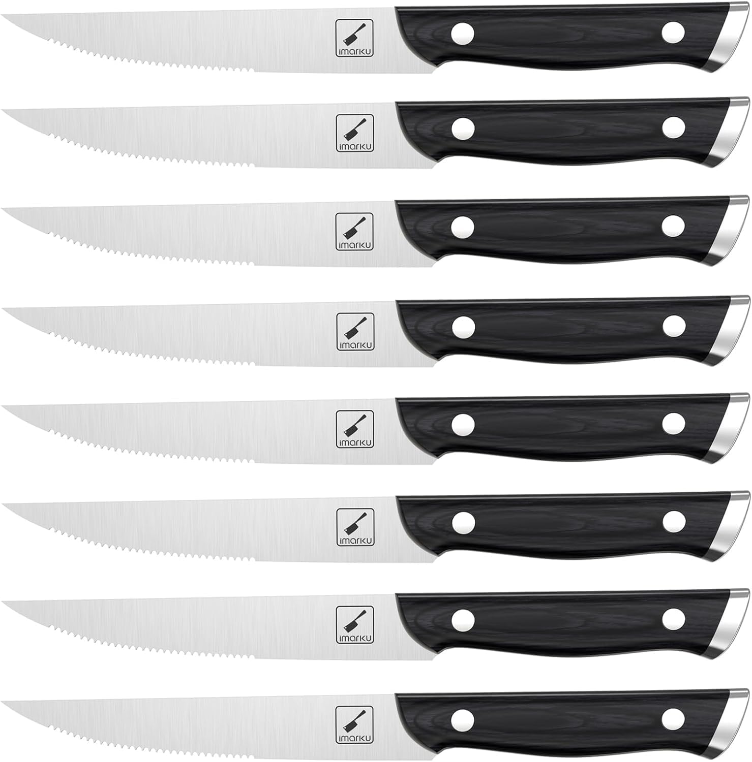 Amazon.com: imarku Steak Knives, Steak Knives Set of 8, Serrated Steak ...