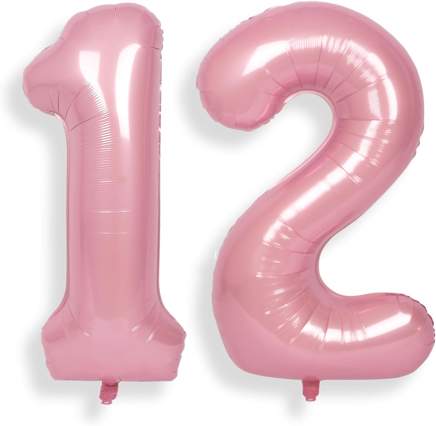 Amazon.com: SUWEN 40 Inch Pink Large 12 Number Balloons Big Foil Helium ...