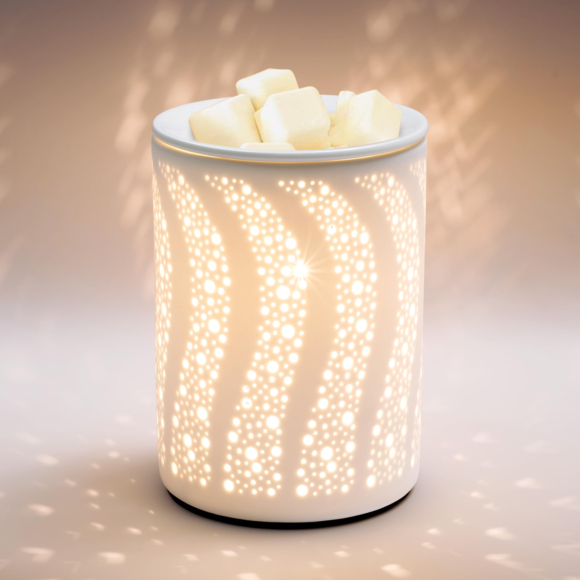 Amazon.com: LnJPan Porcelain Essential Oil Burner Curve Graphic Design ...