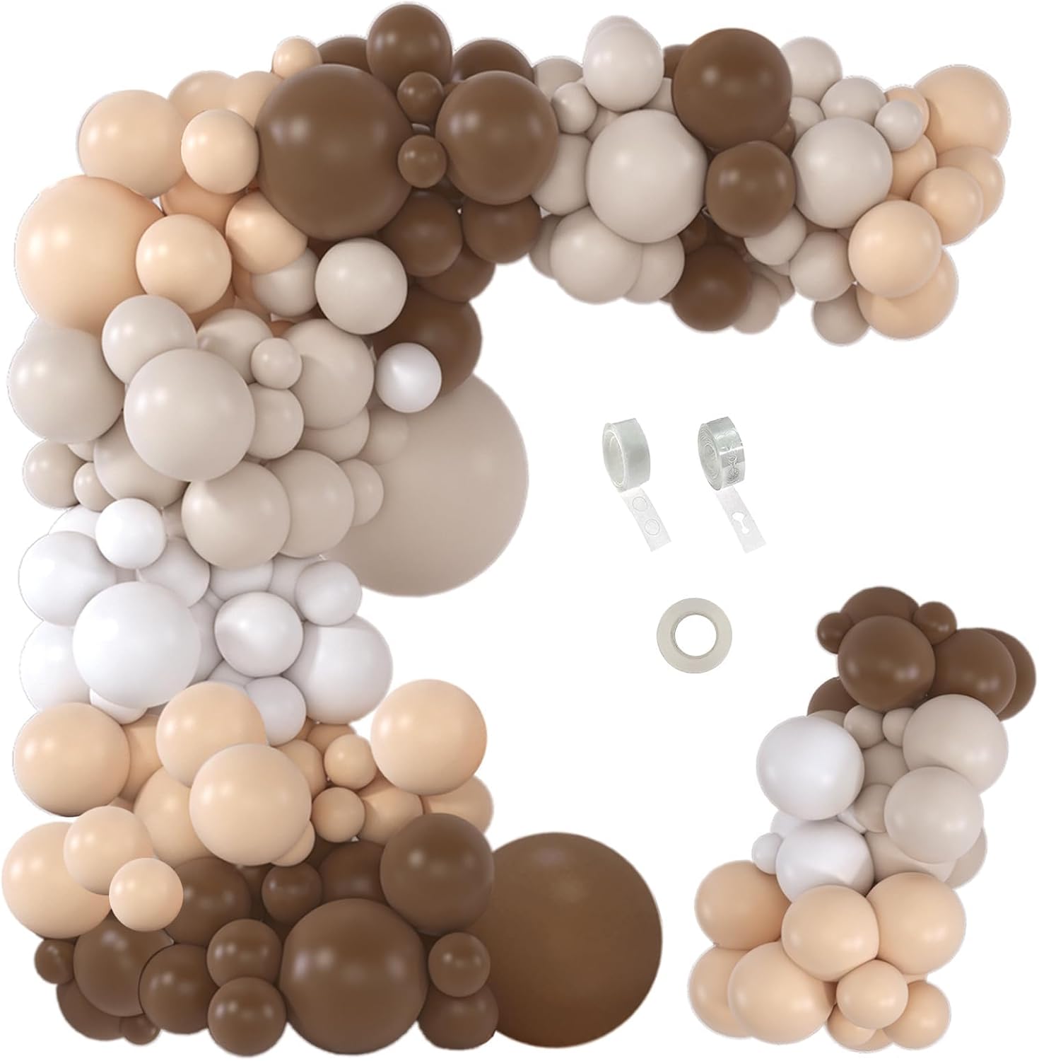 Amazon.com: PERPAOL 151pcs Brown Balloons Garland Arch Kit Neutral Boho ...