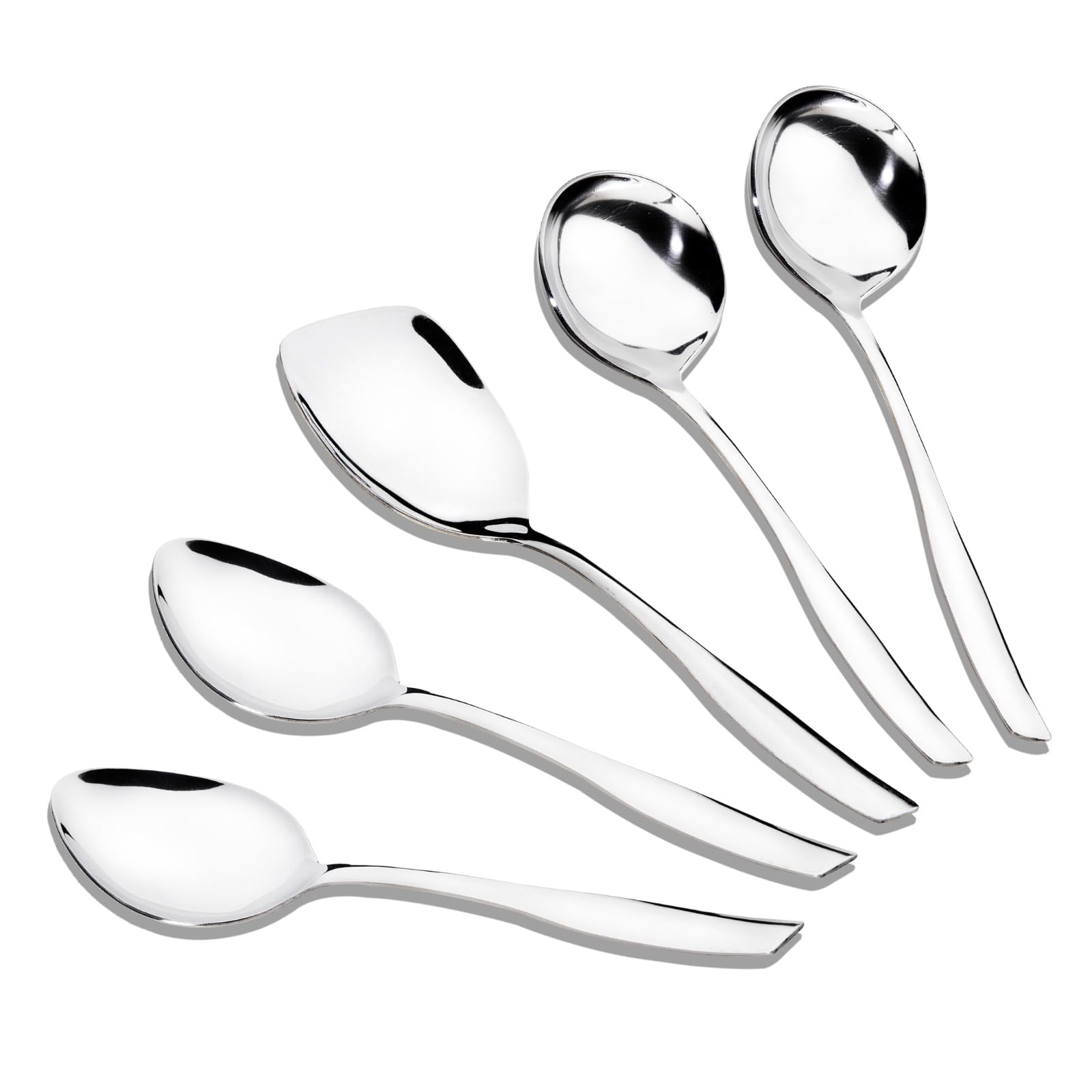 Buy Axiom Serving Spoons Stainless Steel 5 Piece Heavy Gauge Non-Stick ...