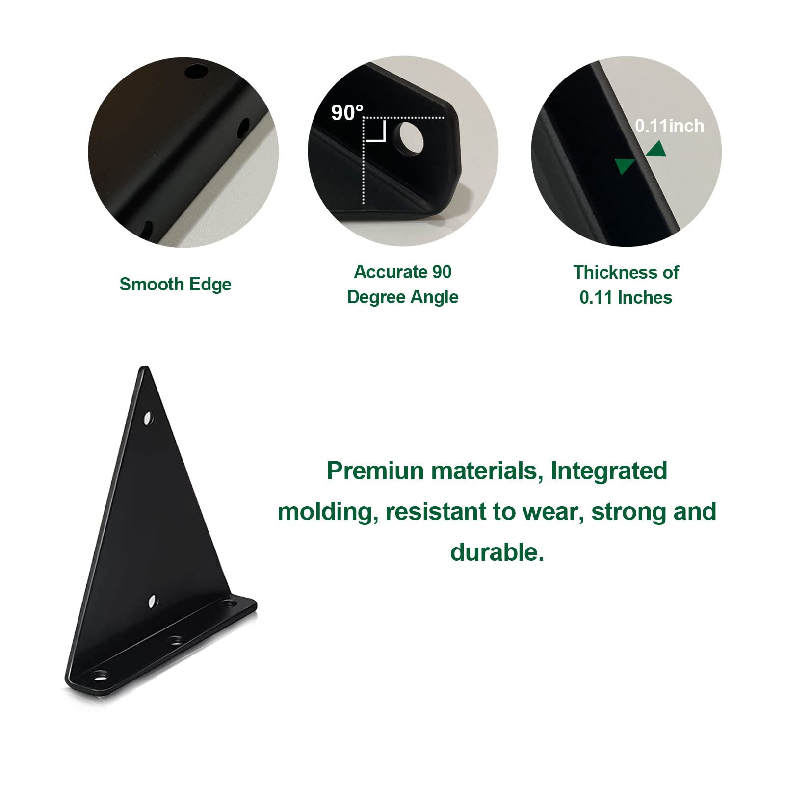 Snapklik.com : Floating Shelves Brackets 4 Inch Heavy Duty Floating ...