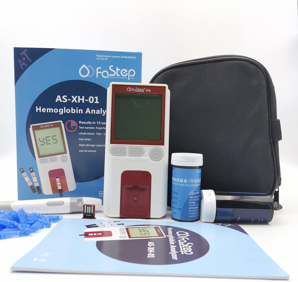 Healthcaretuye Hb Hemoglobin Meter Analyzer Hemoglobin Test Meter Kit ...