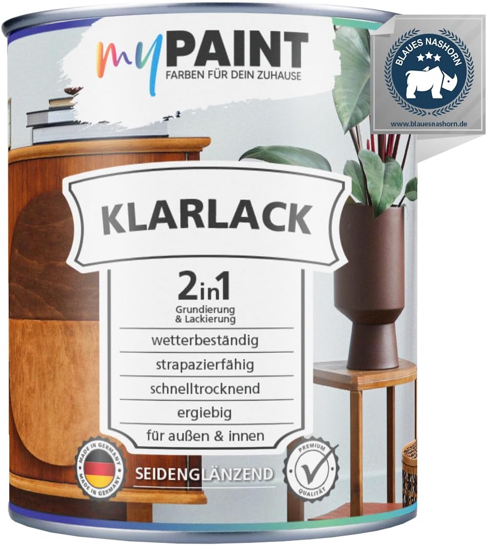ADLER Acryl Klarlack Matt 375 ml - Acryllack mit Grundierwirkung, Grund ...