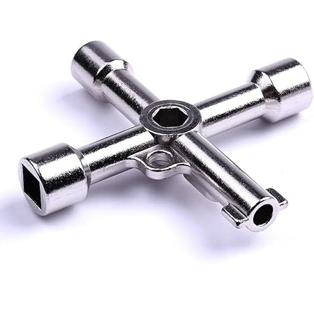 Bitray 2PCS Electric Cabinet Keys Multi-functional Triangle Key Gas ...