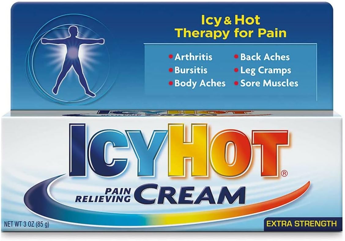 Amazon.com: ICY HOT Pain Relieving Cream Extra Strength 3 oz ( Pack of ...