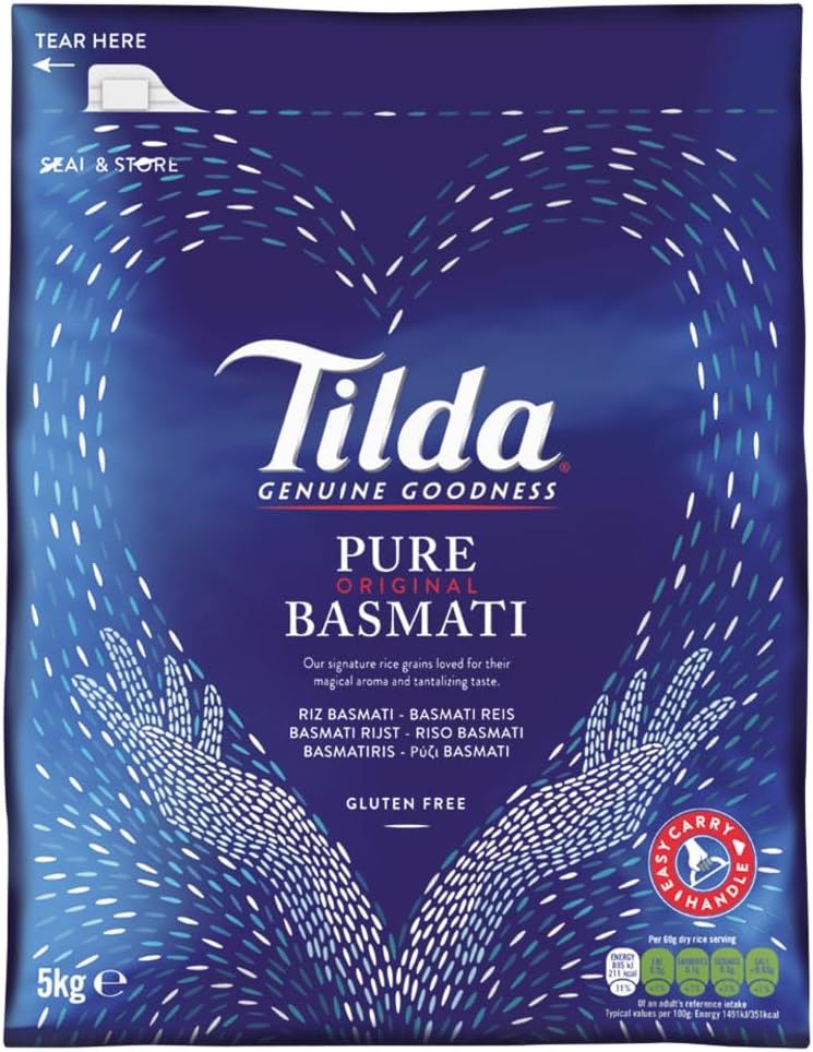 Tilda Pure Basmati Rice, 5kg : Amazon.co.uk: Grocery