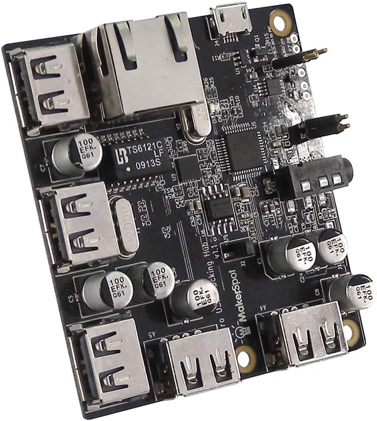 Amazon.com: MakerSpot 4-Port Stackable USB Hub HAT for Raspberry Pi ...