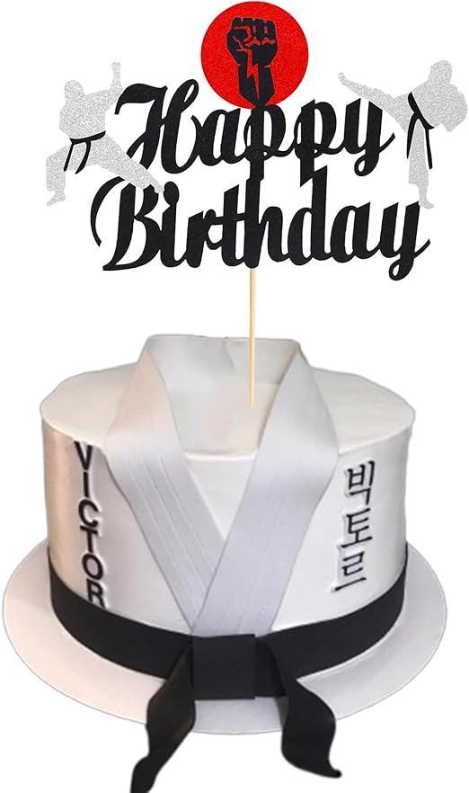 Amazon.com: Arthsdite 1Pc Karate Cake Topper, Taekwondo theme Kung Fu ...
