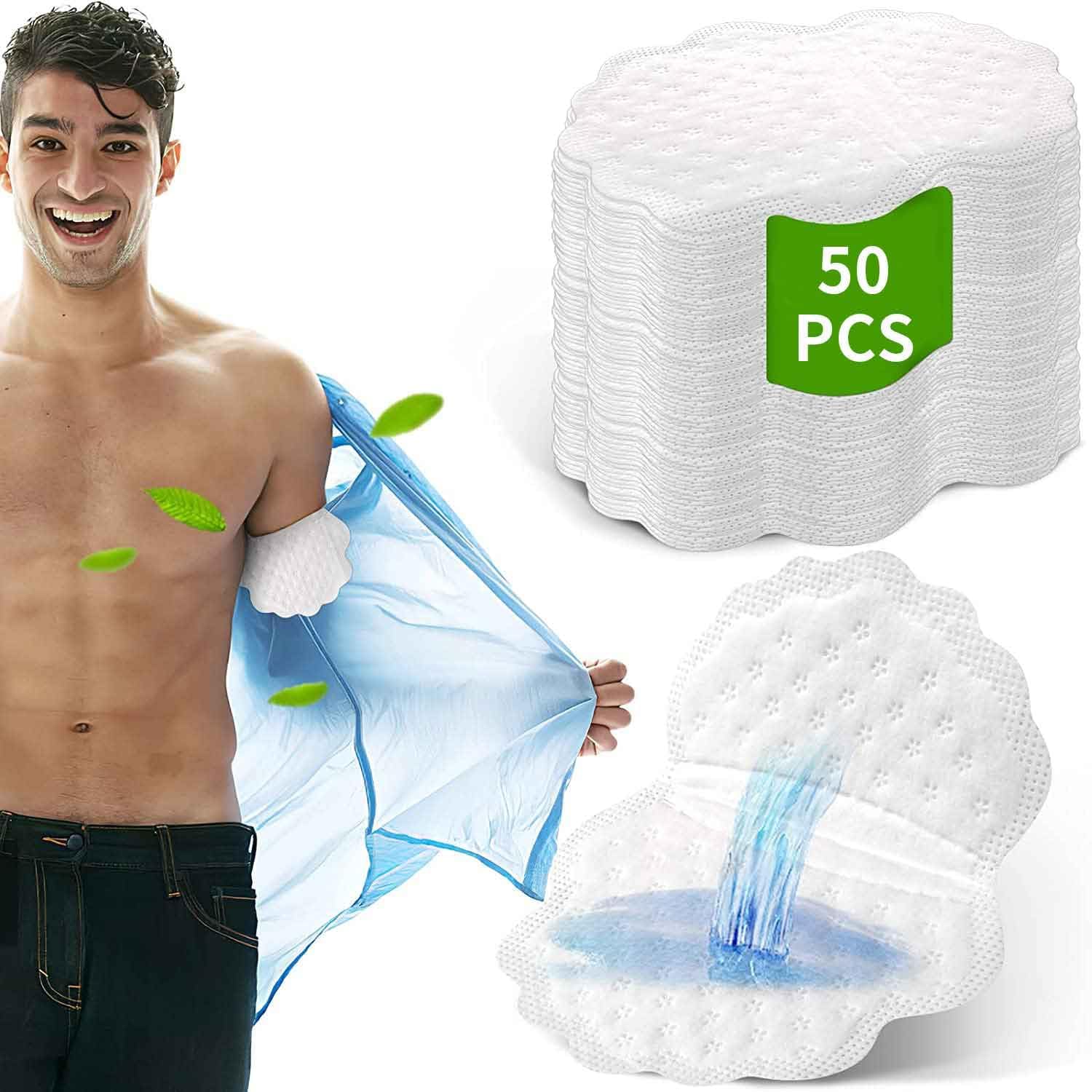 Armpit Sweat Pads - 50Pcs Underarm Sweat Pads for Women Men, Disposable ...
